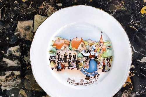 Редкая фарфоровая тарелка от Limoges Kanterbrau