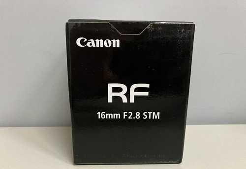 Новый Canon RF 16mm f/2.8 STM