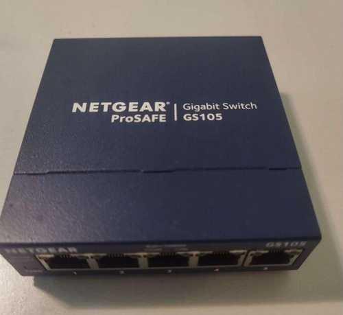 Коммутатор Netgear prosafe gigabit switch gs105 5