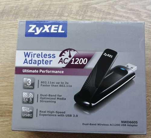 Сетевой адаптер WiFi USB 3.0, Zyxel NWD6605