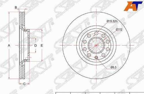 Диск тормозной audi A4/S4 01-07, audi A6 97-04, sk