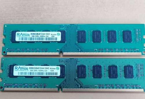 Оперативная память ddr3 (2х2 gb 1333)