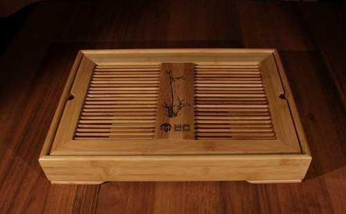 Бамбуковый столик для чайной церемонии 40x28см