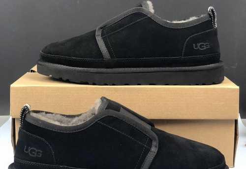 Слипоны замшевые мужские Ugg Slippers Flex Black