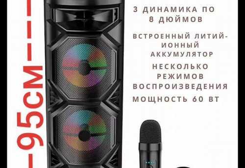 Мощная высокая колонка ZQS 8301 с микрофоном