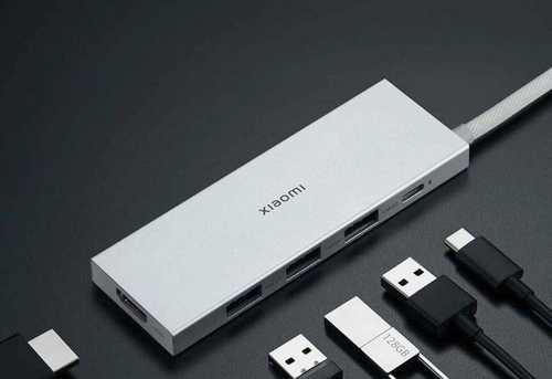 USB-хаб Xiaomi Type-C 5в1 3USB/1USB-C/hdmi белый