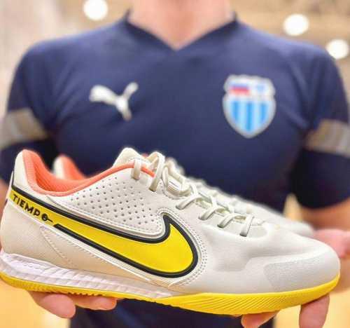 Футзалки Nike Tiempo Legend 9 YellowRed Sole