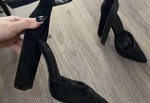 Туфли замшевые черные женские 37 размер