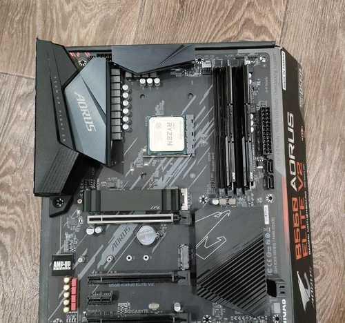 Комплект b550 ryzen 5 5600x 32gb