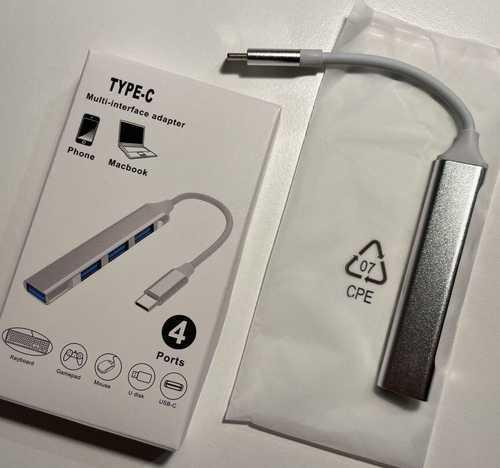 Китайский Хаб USB Type C на USB 2.0