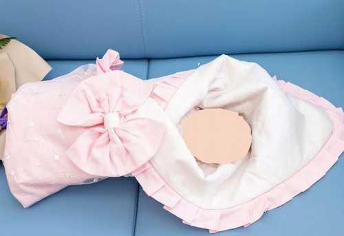 Конверт-одеяло на выписку для девочки (вена/лето)