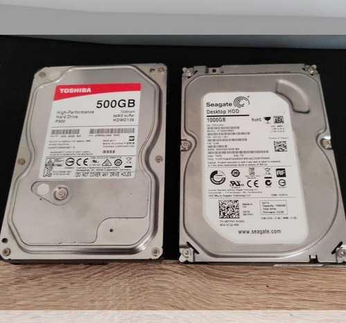 HDD Seagate 1 tb   Toshiba 500 gb