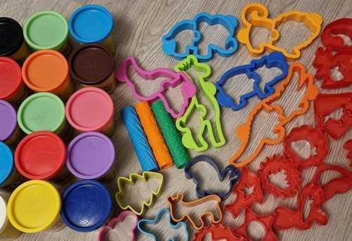 Пластилин play-doh + формочки