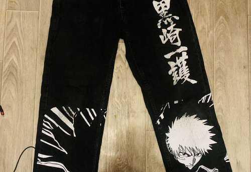 Джинсы bershka широкие bleach аниме