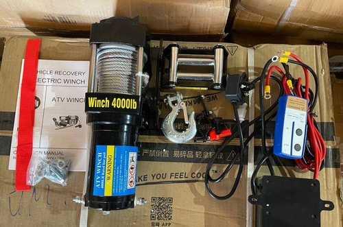Лебедка электрическая 12v electric winch 4000 ib