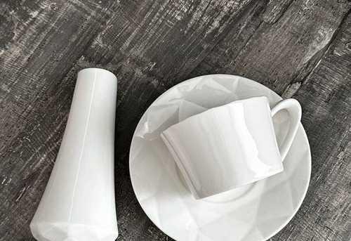 Чайная пара и ваза Altavolo Diamante Bianco