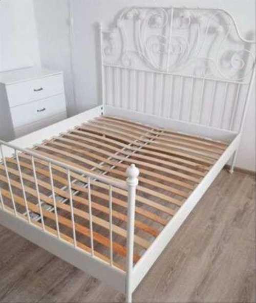 Кровать кованая IKEA лейрвик