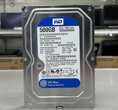 WD Caviar Blue, 500Gb, HDD, SATA III, 3.5"