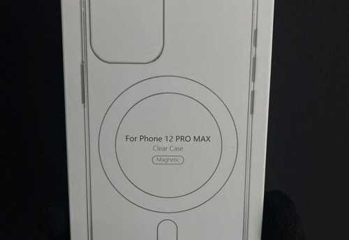 Чехол на iPhone 12 Pro Max Magsafe. Прозрачный