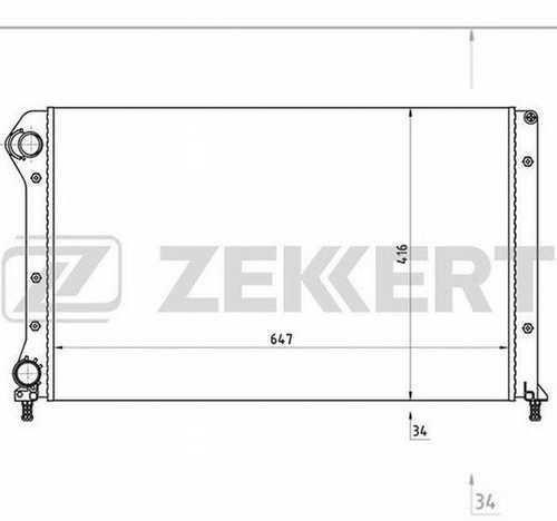 Радиатор охлаждения двигателя Fiat Doblo (119) 01, Doblo Cargo (223) 01