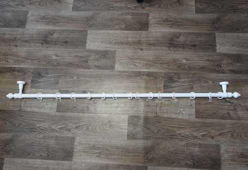 Карниз для штор 165 см, 14 колец с крючками