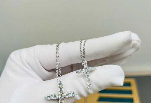 Золотая подвеска Tiffany в форме креста