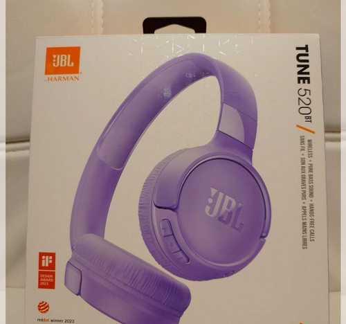 Беспроводные наушники jbl tune 520bt purple