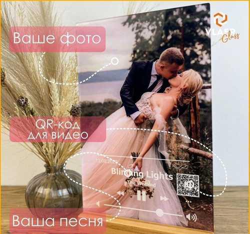 Фоторамка с оживающим видео на стекле