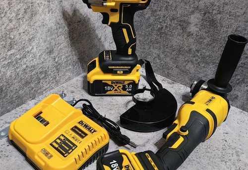 Болгарка ушм + Гайковерт dewalt набор 2 в 1