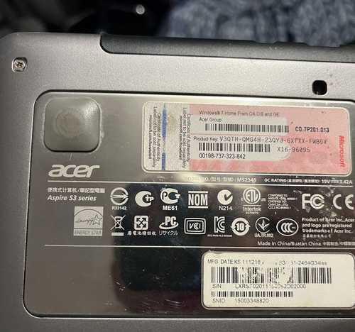 Acer aspire s3 ms2346