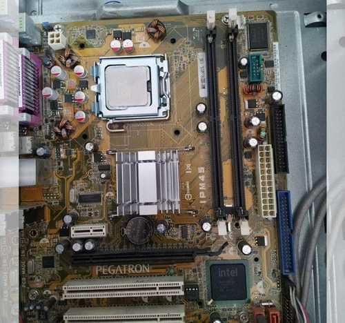 Pegatron IPM45, Pentium E6600, кулер,LGA775,DDR2