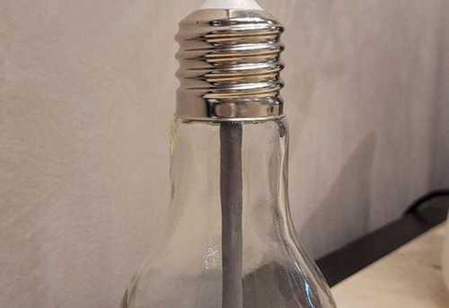 Бутылка-стакан для напитков Лампочка с трубочкой