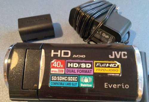 Видеокамера jvc с запасным аккумулятором новая