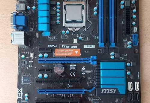 Комплект i7-3770K + MSI Z77A-G43