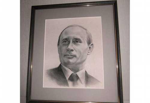 Портрет Путина картина в раме