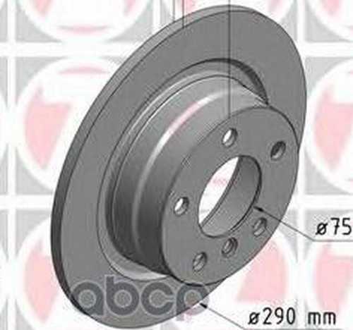 Диск тормозной BMW 1(F20/F21) 12- задн. Coat Z