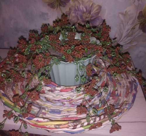 Цветы и деревья из бисера