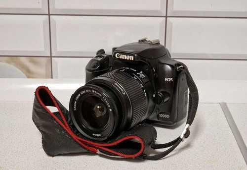 Зеркальный фотоаппарат canon 1000D