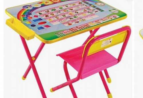 Детский стол с алфавитом и стульчик