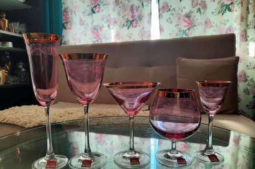 Набор розовых бокалов 30 пр. rona, Словакия