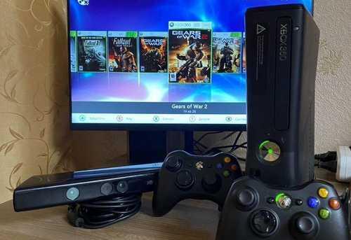 Xbox 360 прошитый +kinect+ 2 геймпада