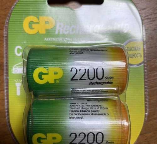 Аккумуляторы GP 220CH-CR2 2200mAh C (LR14) 2шт