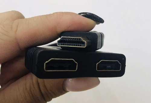 Cплиттер hdmi, 1 вход, 2 выхода, 0.3 м H02