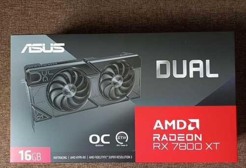 Asus RX 7800 XT Dual OC 16gb (новая, гарантия)