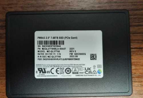 SSD NVMe Samsung PM9A3 7.68Tb U.2