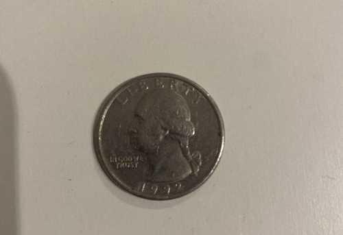 Монета liberty,1992