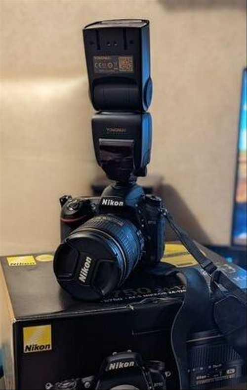 Nikon d750 kit 24-120mm + вспышка+рюкзак+акк