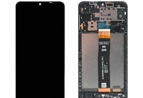 Дисплей Samsung A127F (A12 Nacho) в рамке (черный)