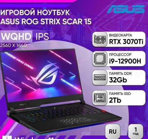 Ноутбук asus ROG Strix scar 15 G533ZW-LN076W