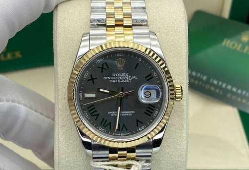 Роскошные женские часы Rolex Datejust серые